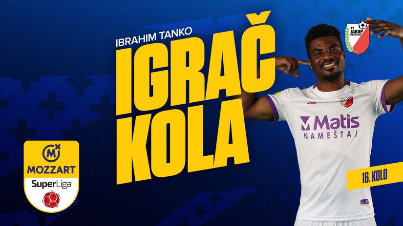 Najbolji igrač 16. kola Mozzart Bet Superlige – Ibrahim Tanko, ali nije ...