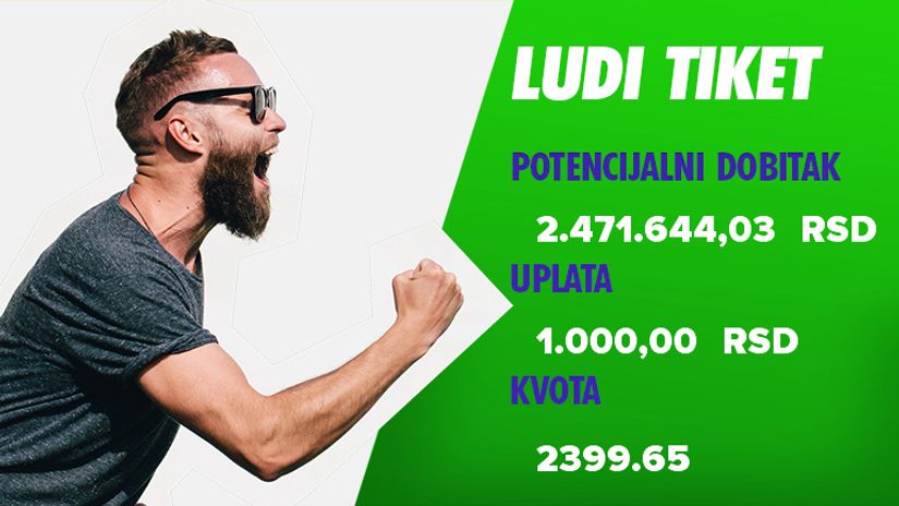 LUDI TIKET, nedelja, 2.471.644,03 dinara: Profesor X | Mozzart Sport