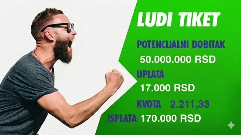 LUDI TIKET (sreda): Fudbalski bogovi oteli MOZZART MAKSIMALU tešku 50. ...